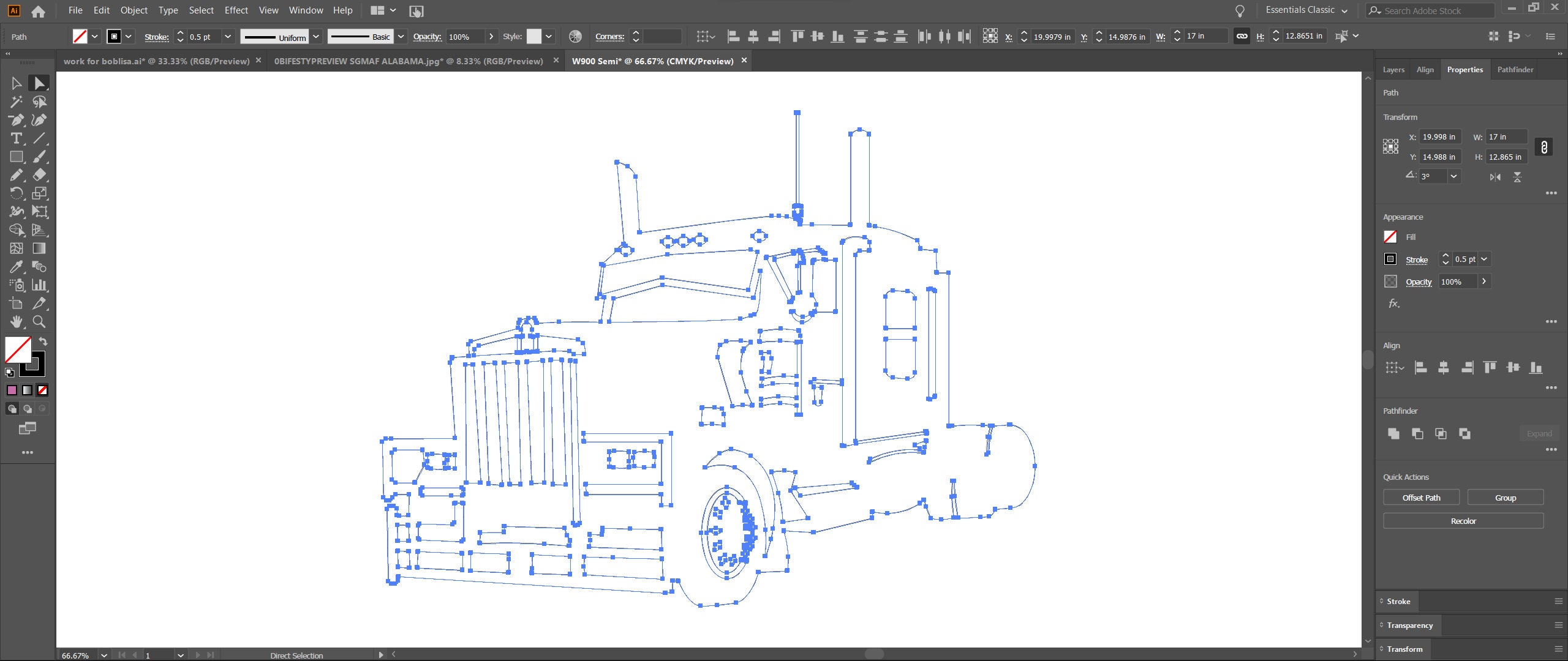 Semi Truck Dxf File for Cnc Plasma, Semi Tractor Svg Files for Laser ...