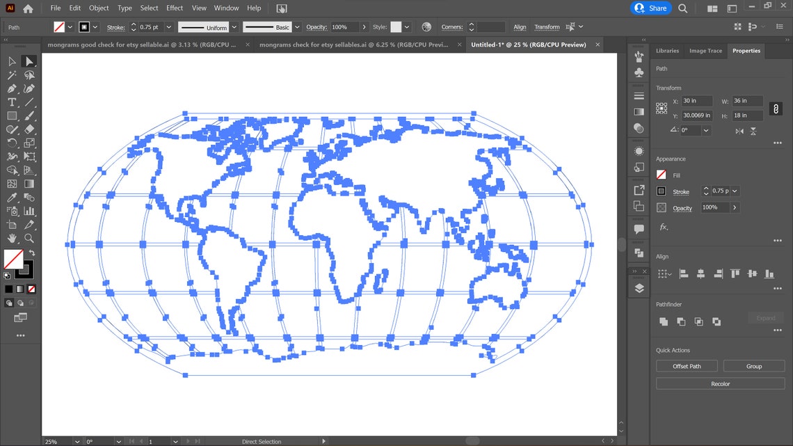 World Map Dxf Cut File for Plasma Cutting, Globe Map Laser Cut File for ...