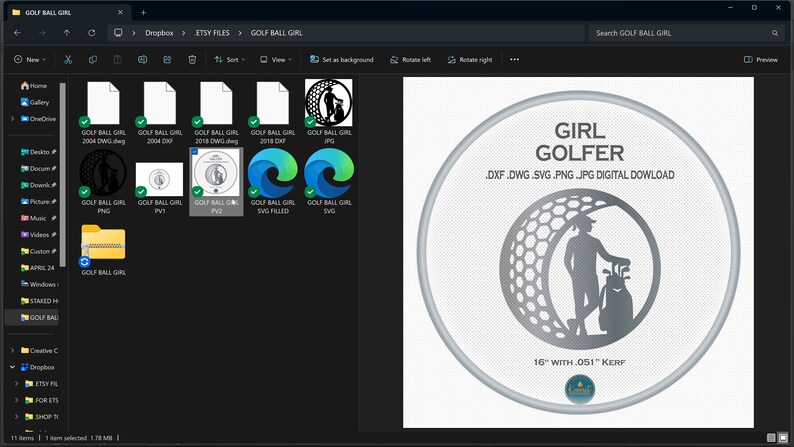 Girl Golfing Svg File for Laser Cutters, Golf Dxf Plasma Cut File for ...