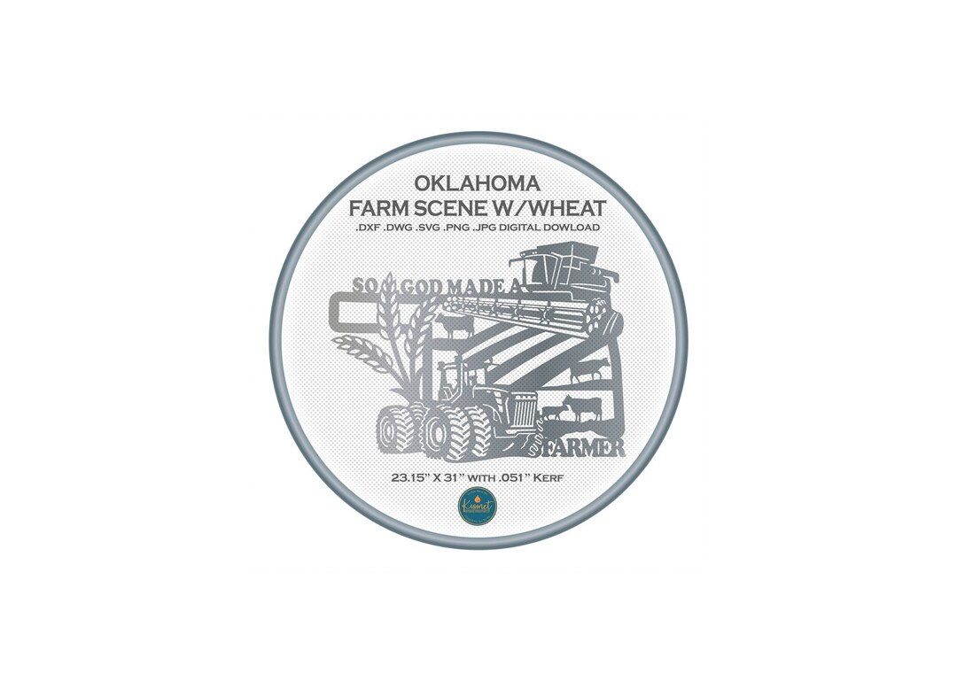So God Made a Farmer Cnc Plasma Dxf Files for Plasma Cutter, Oklahoma ...