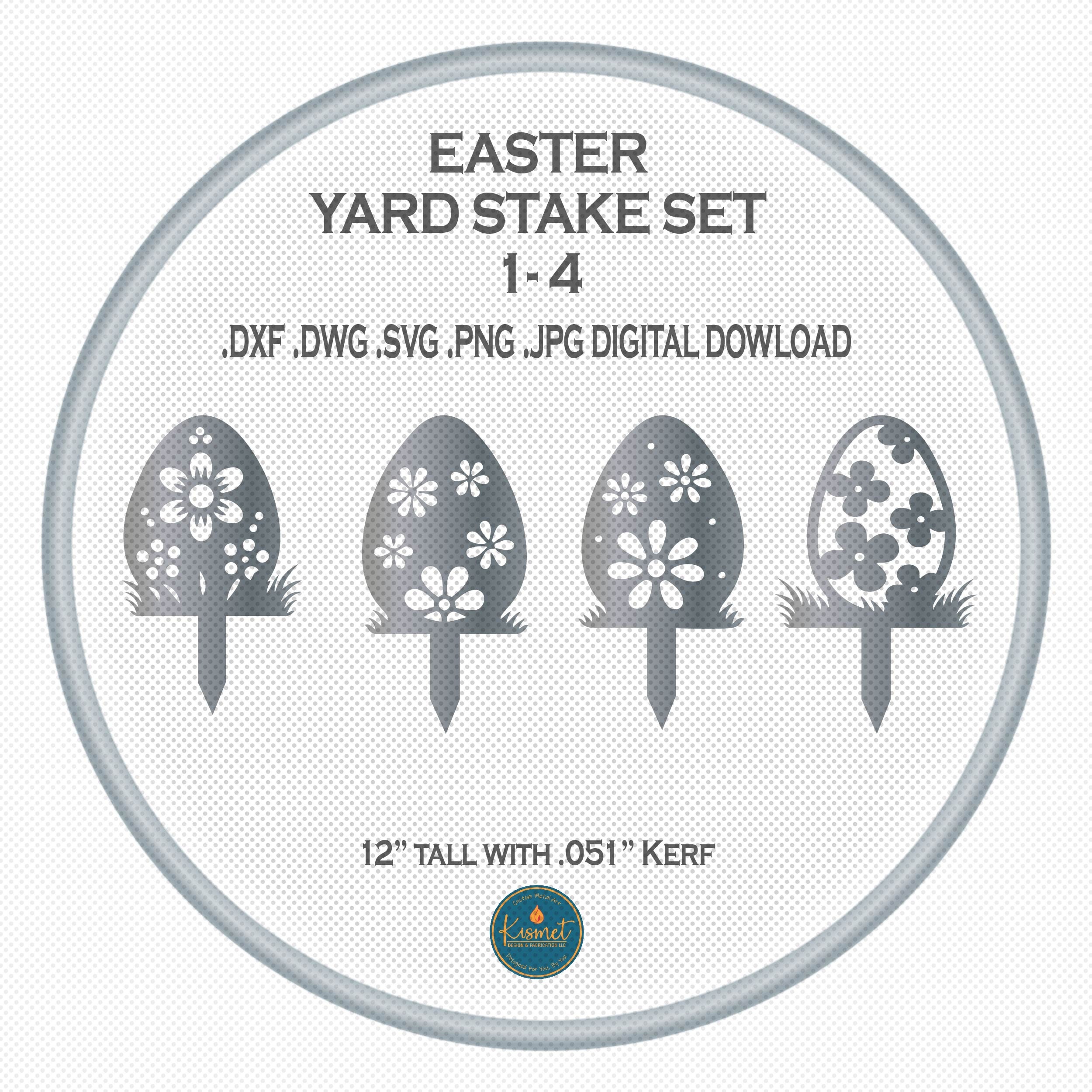 Easter Yard Stake Dxf File for Cnc Plasma Cutting Yard Signs, Easter ...
