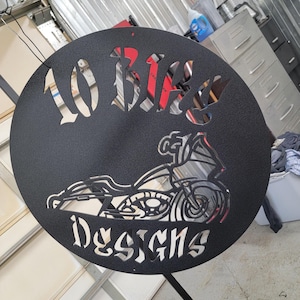 Motorcycle Sign DXF File for CNC Plasma, Biker SVG Laser Cut File ...