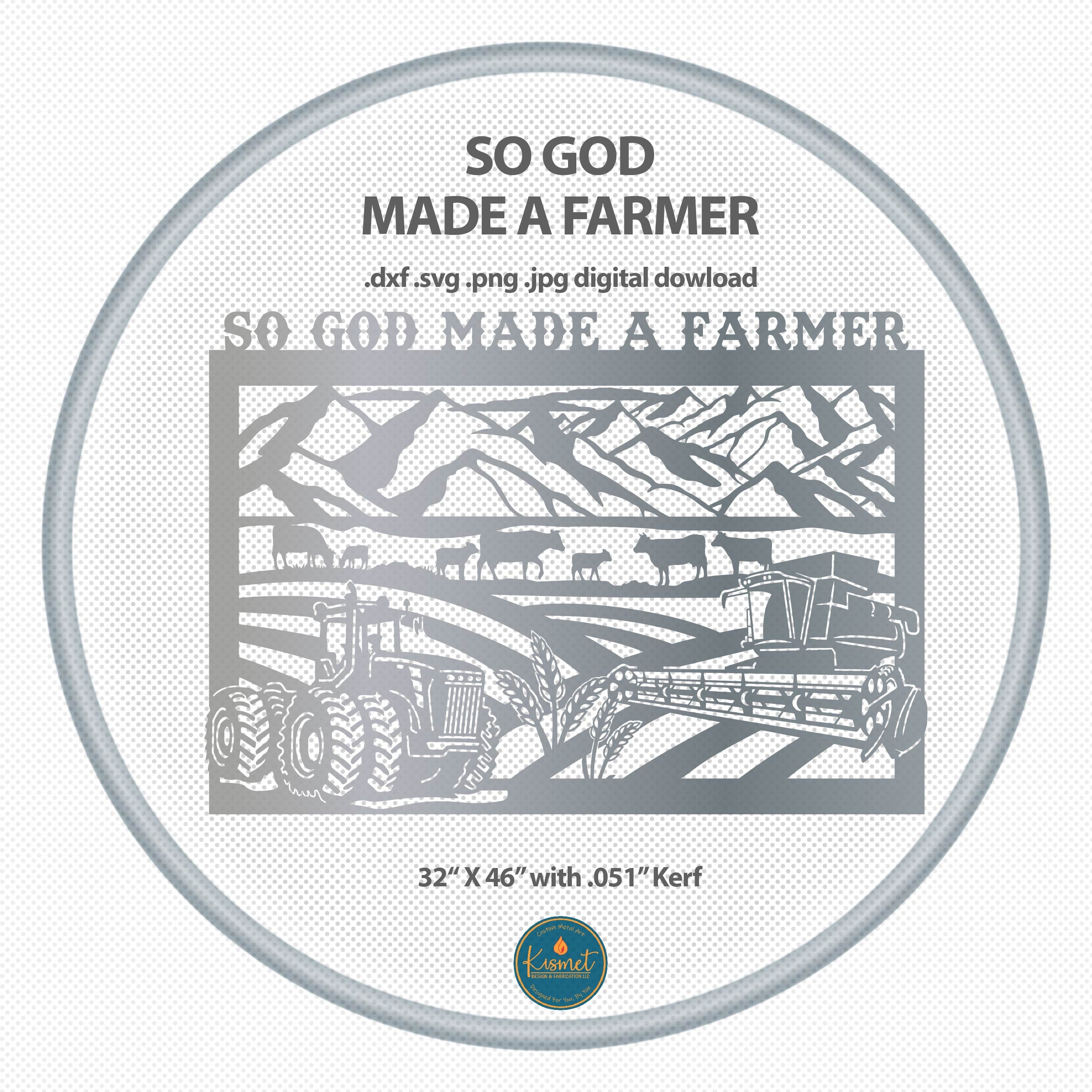 Farmer Sign SVG, Laser Cut File, CNC Plasma Cutting Tractor DXF File ...