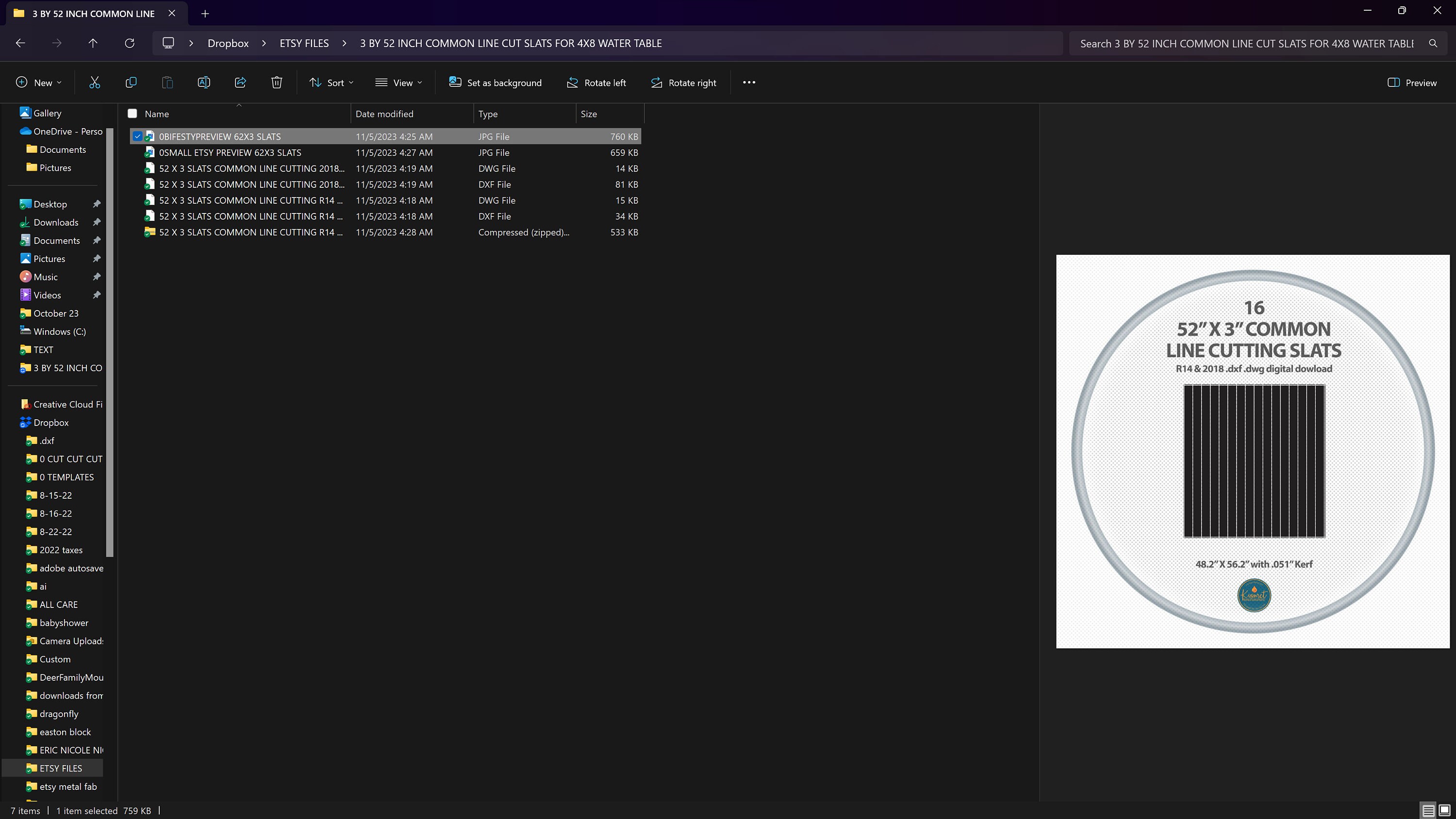 Common Line Cutting Slats Dxf Files for Cnc Plasma, Replacement Slats ...