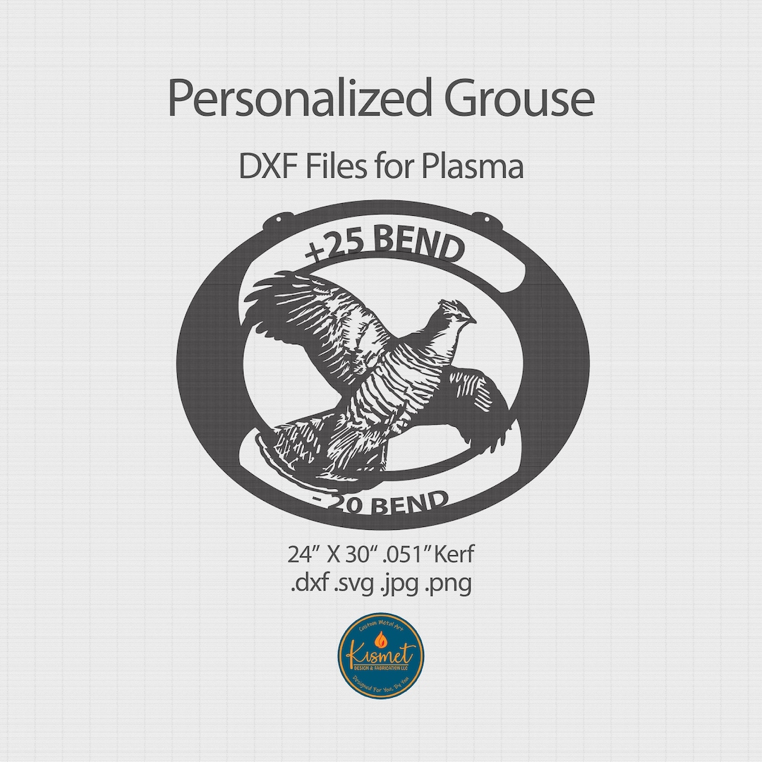 Grouse Dxf File for Cnc Plasma Cutting, Bird Vector File for Laser ...