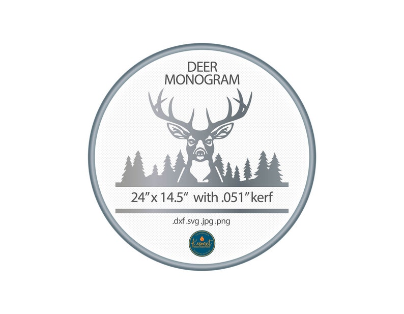 Personalized Deer Dxf File for Cnc Plasma, Hunting Dxf Cut Files for ...
