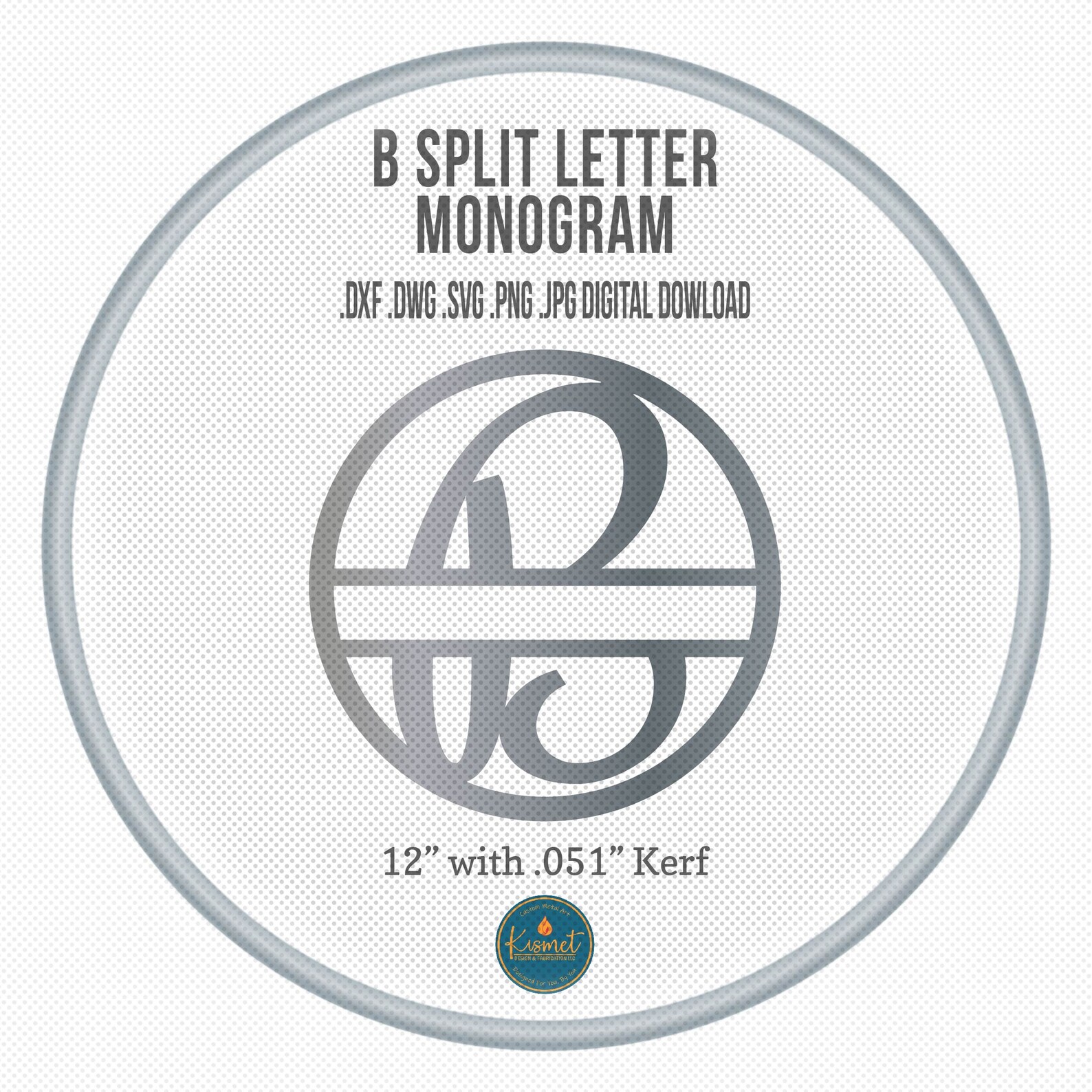 Split Letter B Monogram SVG, Laser Cut File, CNC Plasma DXF, Xtool ...
