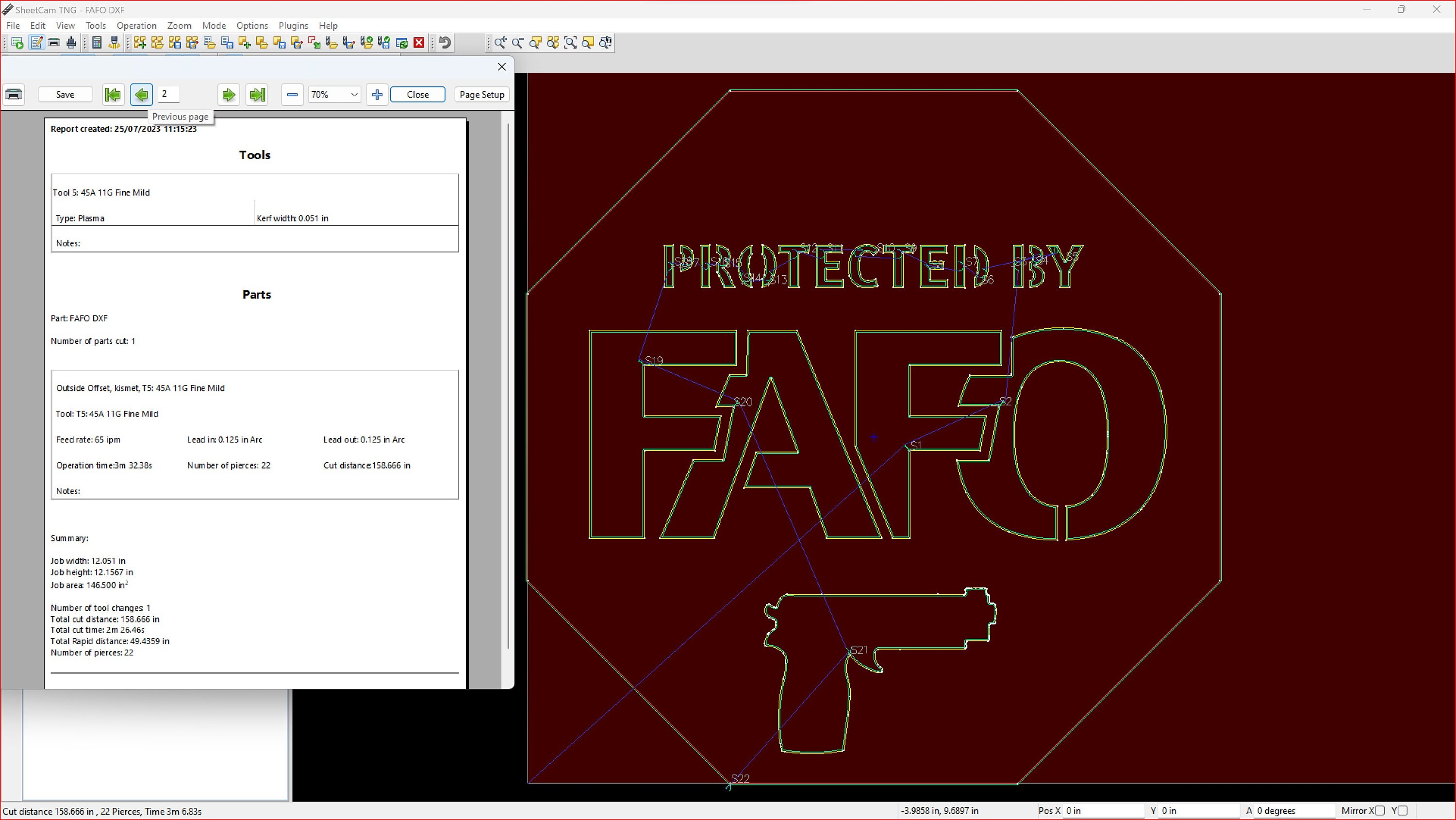 FAFO Sign Dxf Files for Plasma, Protected by Funny Sign Design Svg ...