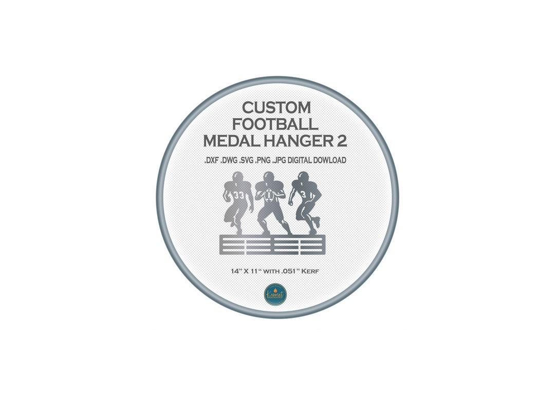 Football Medal Hanger, Sports Cut File, CNC Plasma Cut, Laser Xtool ...