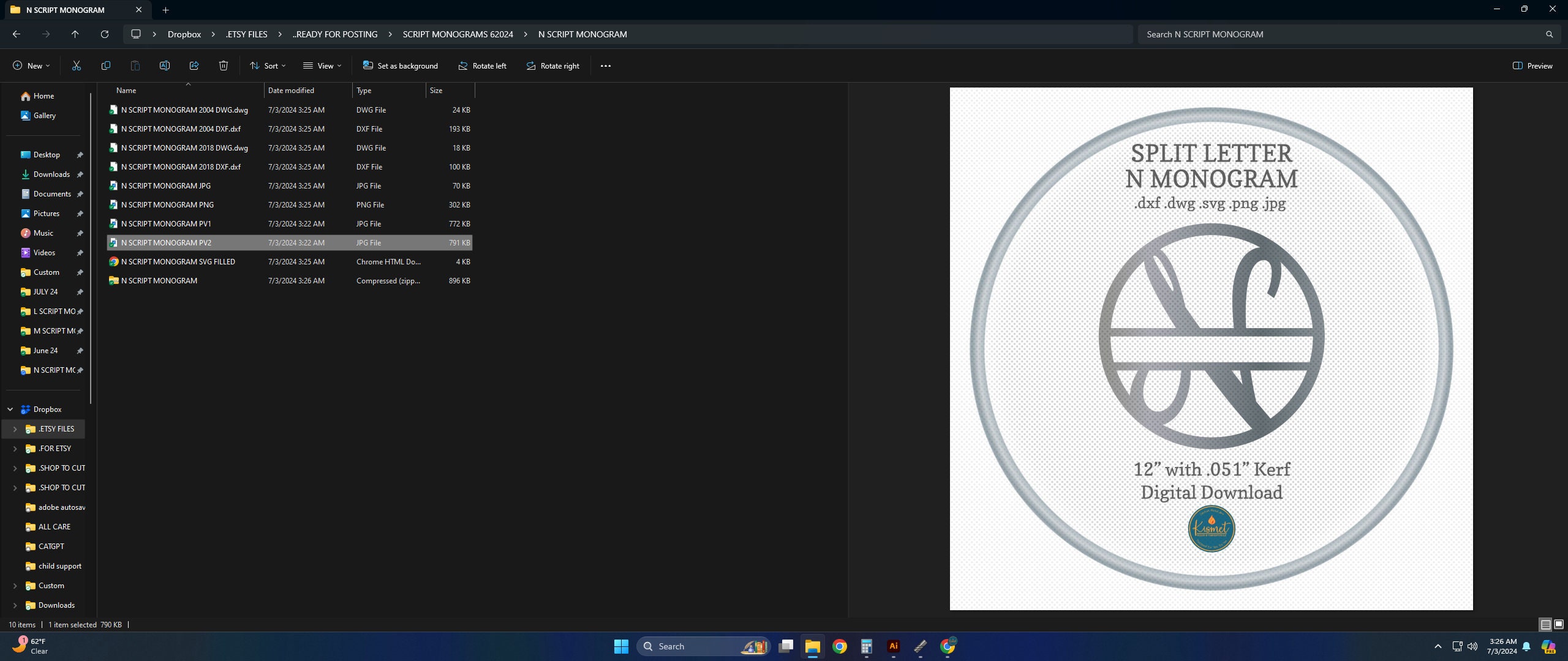 Split Letter Monogram Svg Files for Laser Cut Signs, Letter N Monogram ...