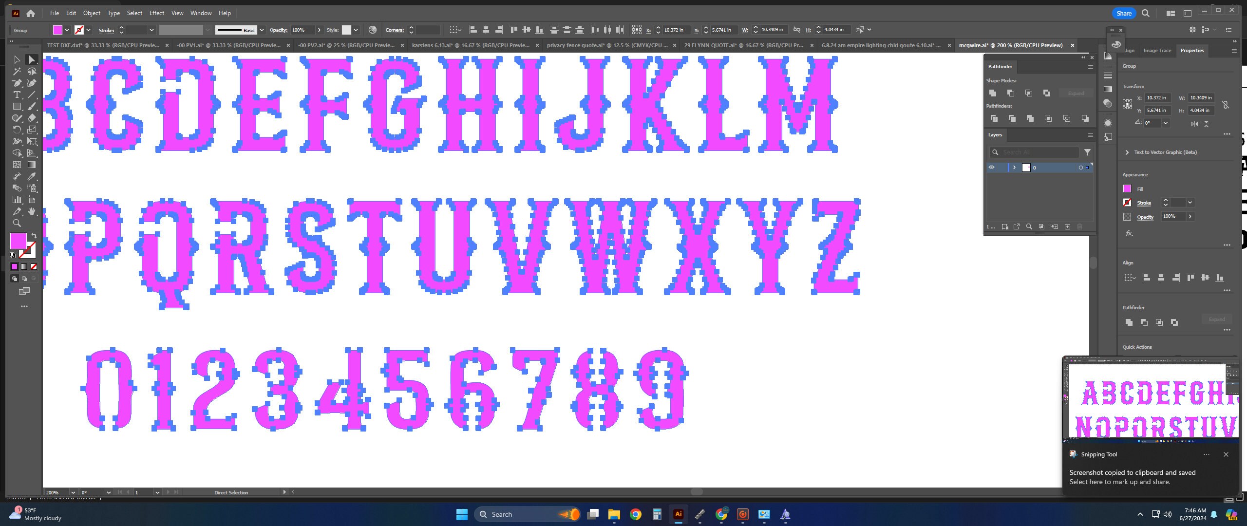 western font dxf file for cnc plasma cutting, western alphabet for cnc ...