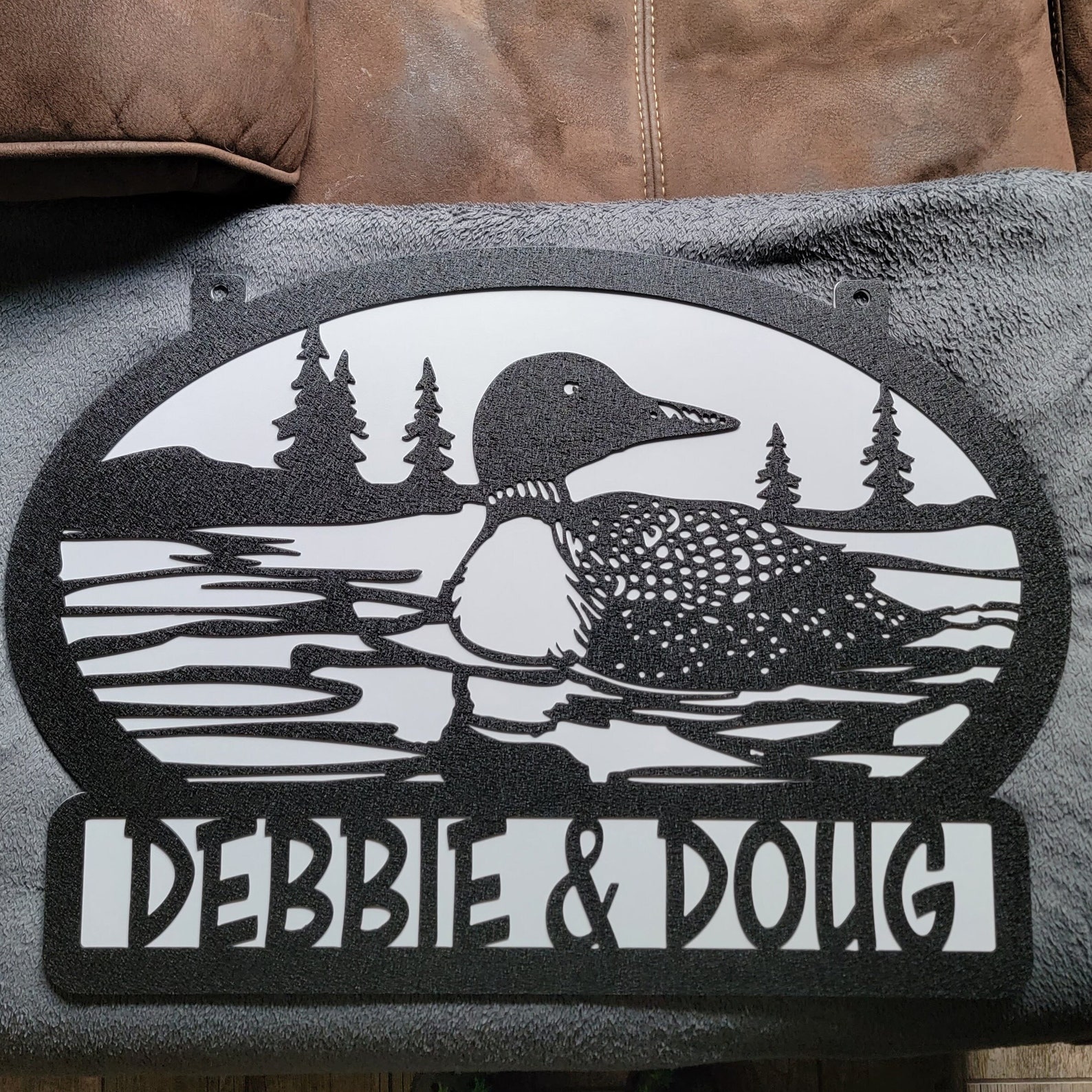 Common Loon Sign Cut File for Plasma Cutter, Personalized Dxf File for ...