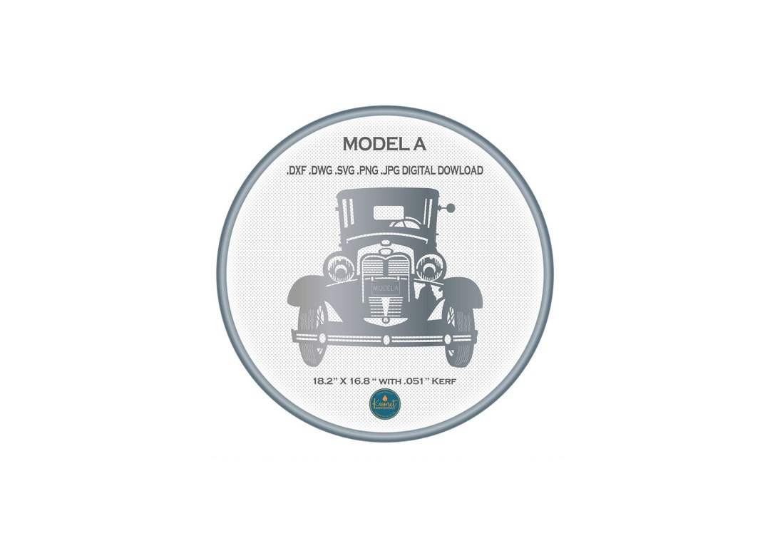 Model A Car, Vintage Hot Rod, SVG DXF PNG Cut Files, Plasma Laser Xtool ...
