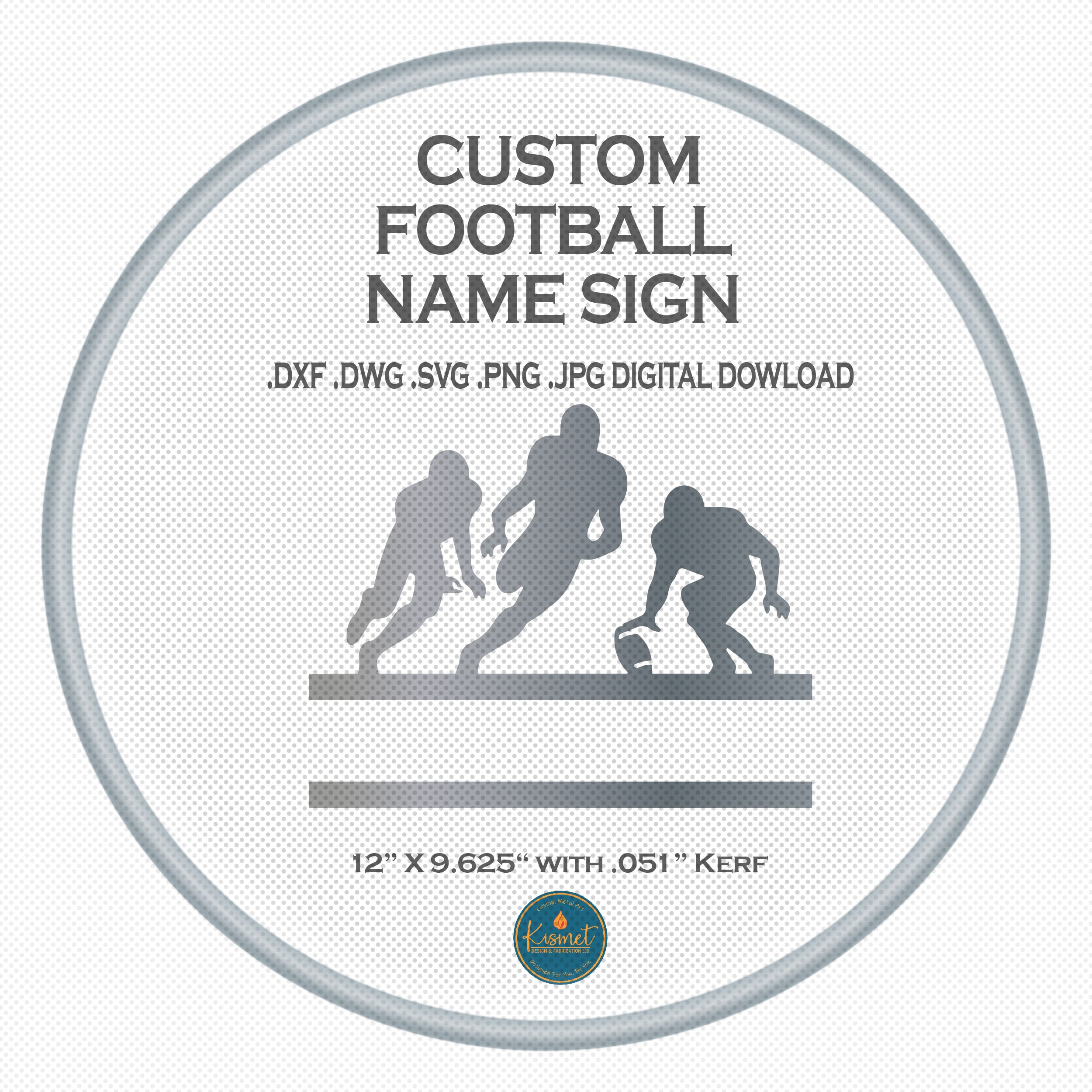 Name Sign Dxf for Cnc Plasma, Custom Sign Cut File for Laser Cutting ...