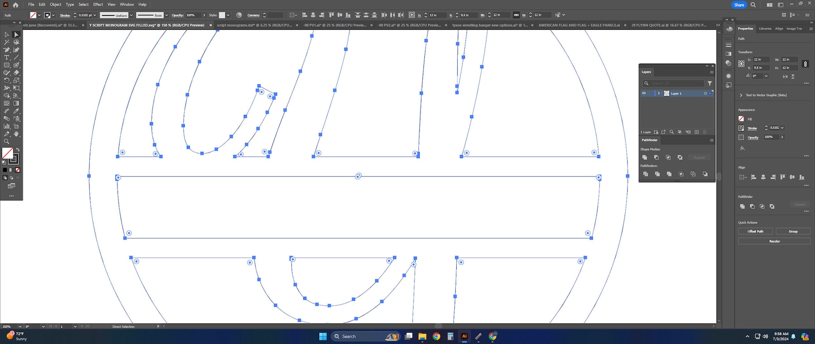 Y Split Letter Monogram SVG, Laser Cut Files, CNC Plasma DXF, Xtool Png ...