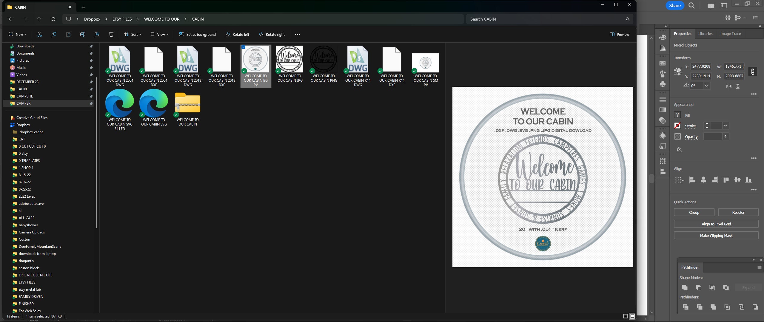 Welcome to Our Cabin Sign Dxf File Bundle for Cnc Plasma Cutting ...