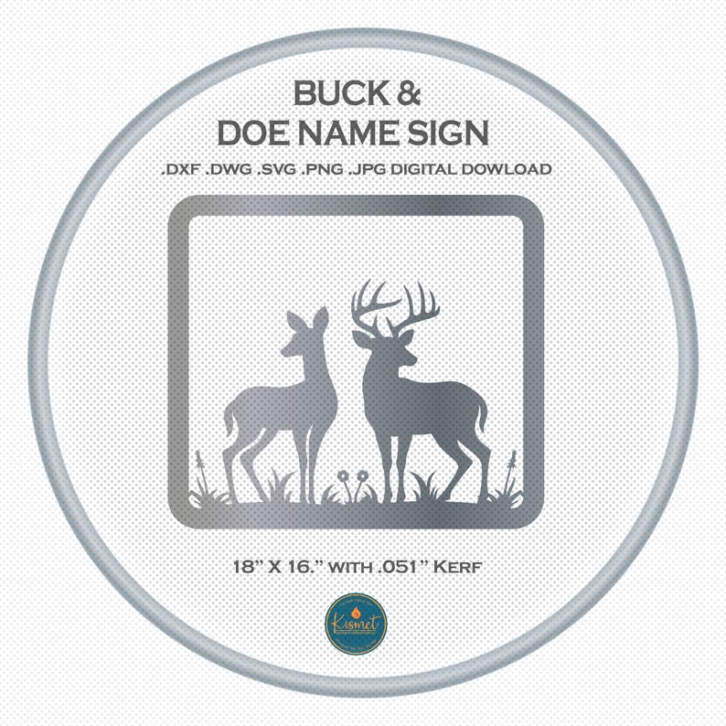 Deer Wall Art Cut File for Cnc Plasma, Rectangle Deer Sign Svg File for ...