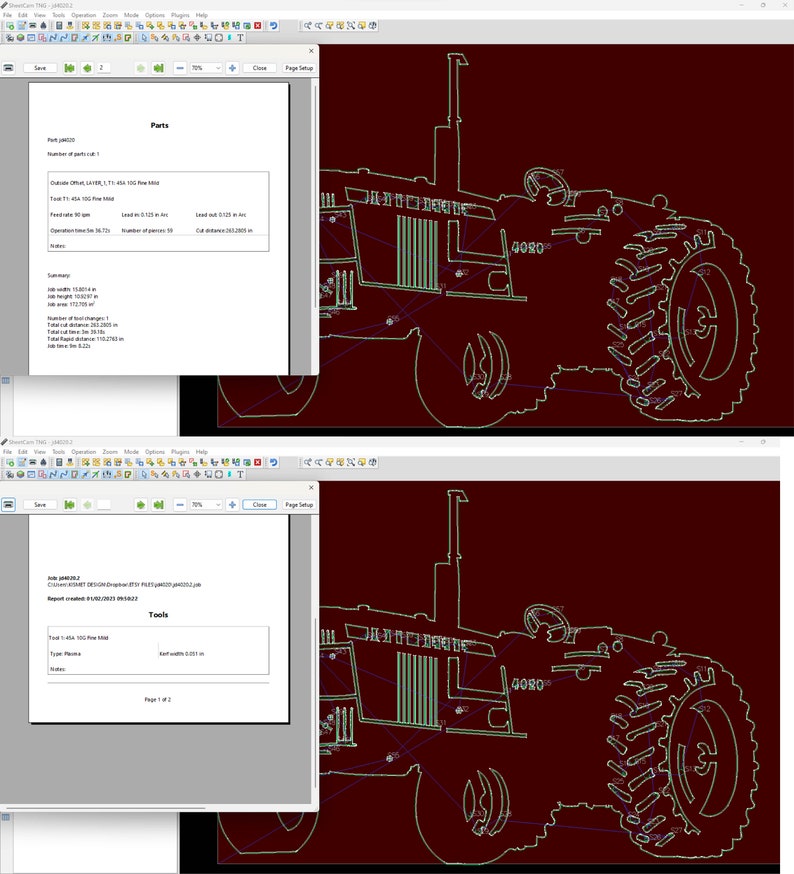 Tractor Dxf for Cnc Plasma, Farm Tractor Cut Files for Laser Cutting ...