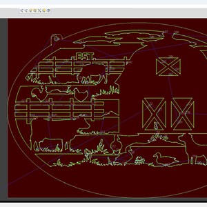 Farm Sign Cut File, Barn Scene SVG Laser Files, CNC Plasma DXF (digital ...