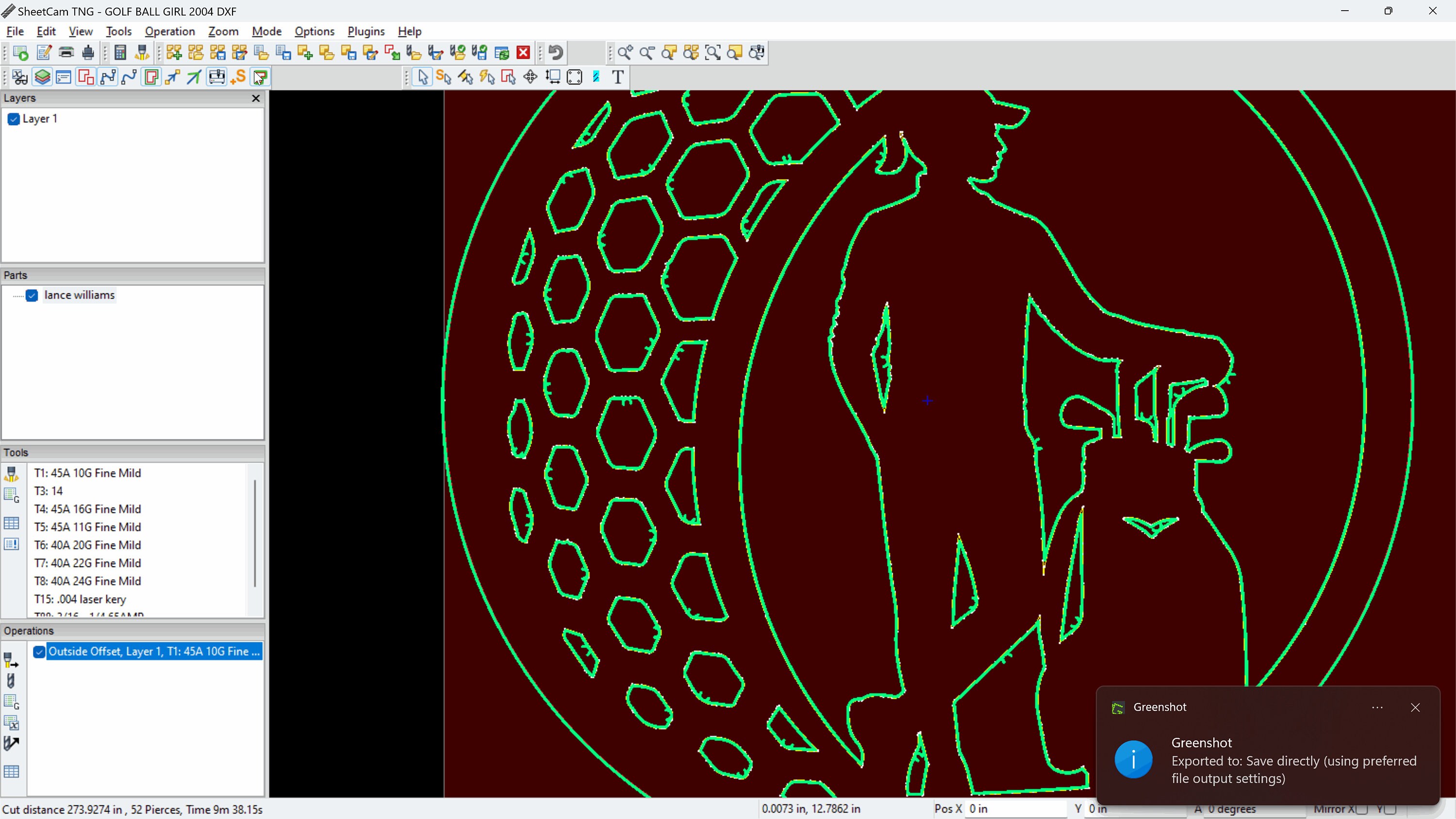 Girl Golfing Svg File for Laser Cutters, Golf Dxf Plasma Cut File for ...