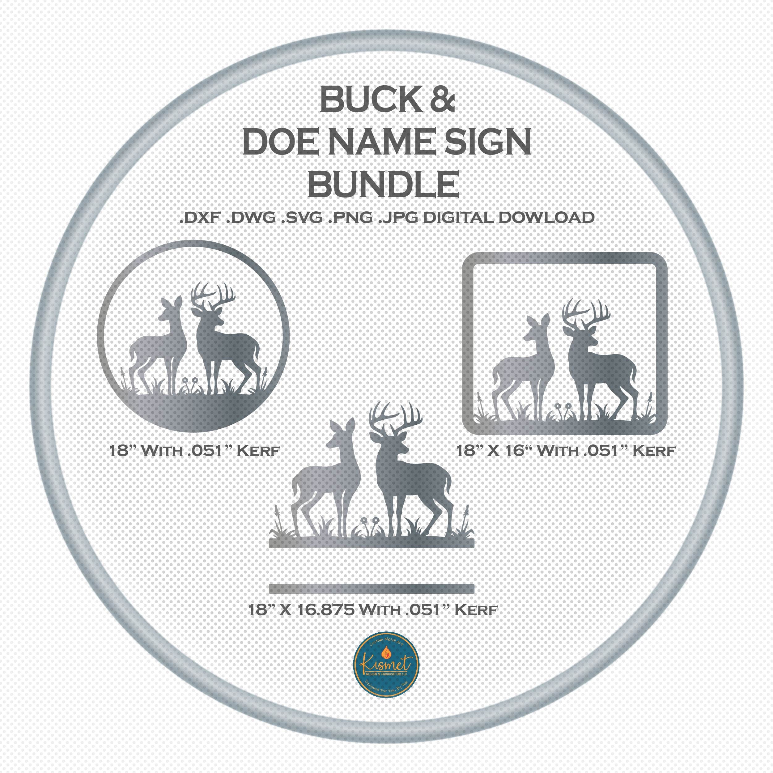 Custom Deer Sign Svg File for Laser Cutting, Personalized Deer Sign Cut ...