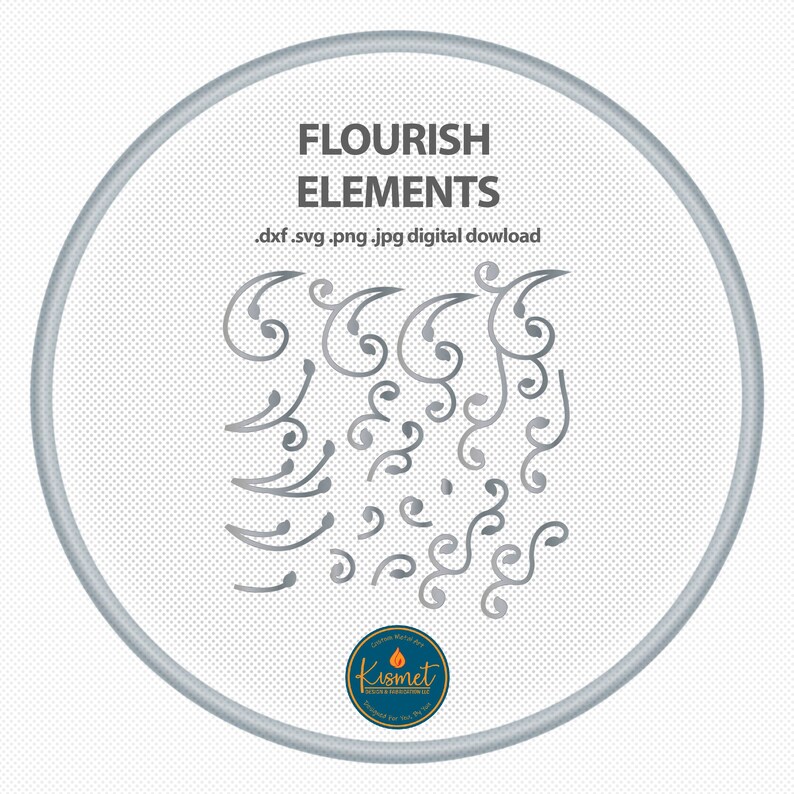 Swirls Svg Design Bundle for Cricut, Flourishes Dxf Files for Cnc Plasma Cutting, Swash Tails ...