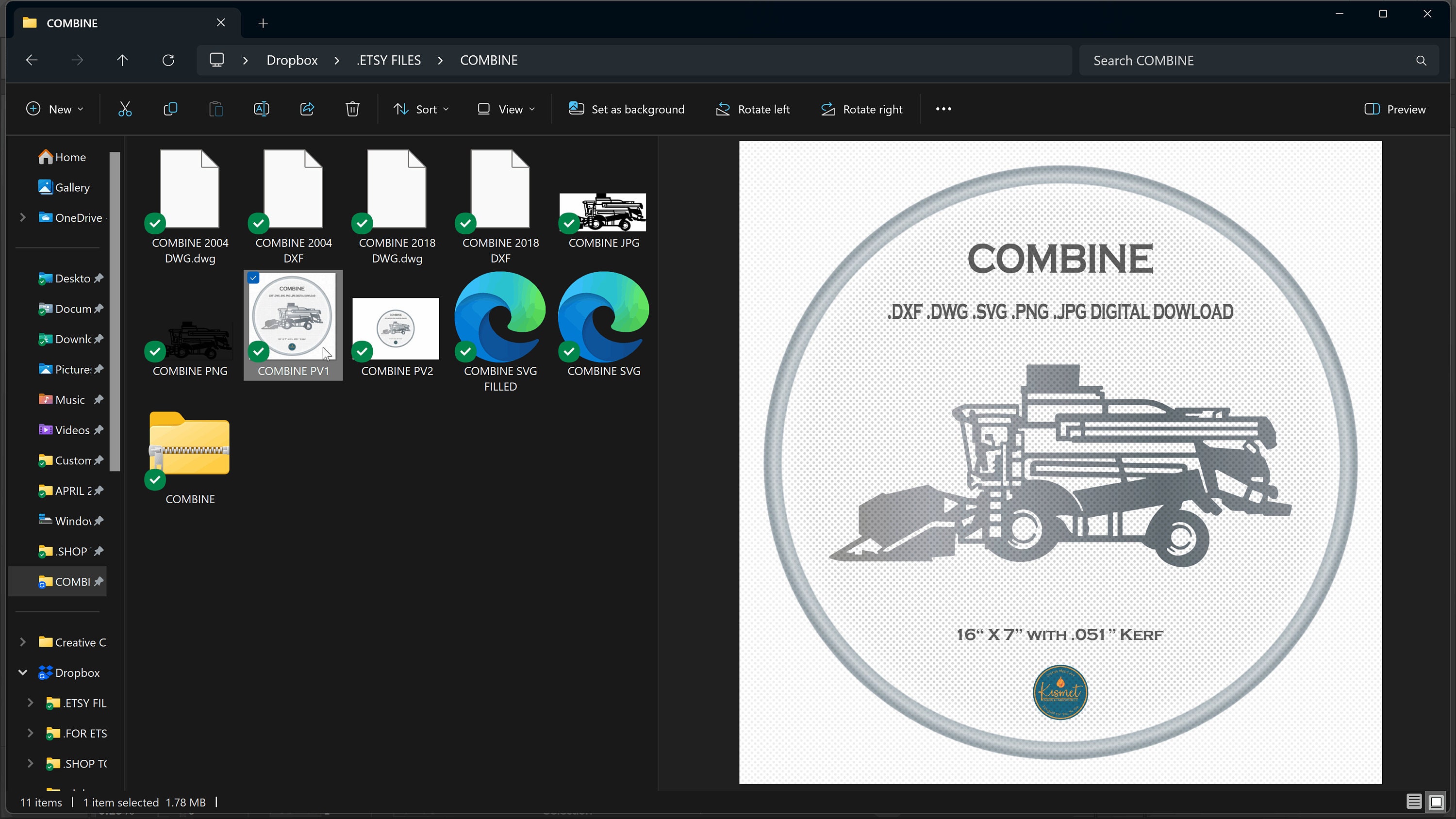 Combine Dxf for Cnc Plasma Cutting, Farm Tractor Cut File for Laser ...