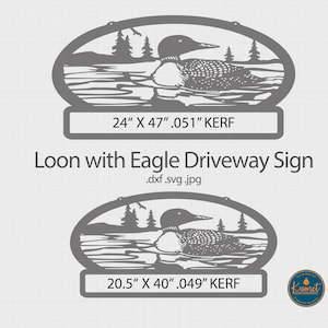Common Loon Sign Cut File for Plasma Cutter, Personalized Dxf File for ...