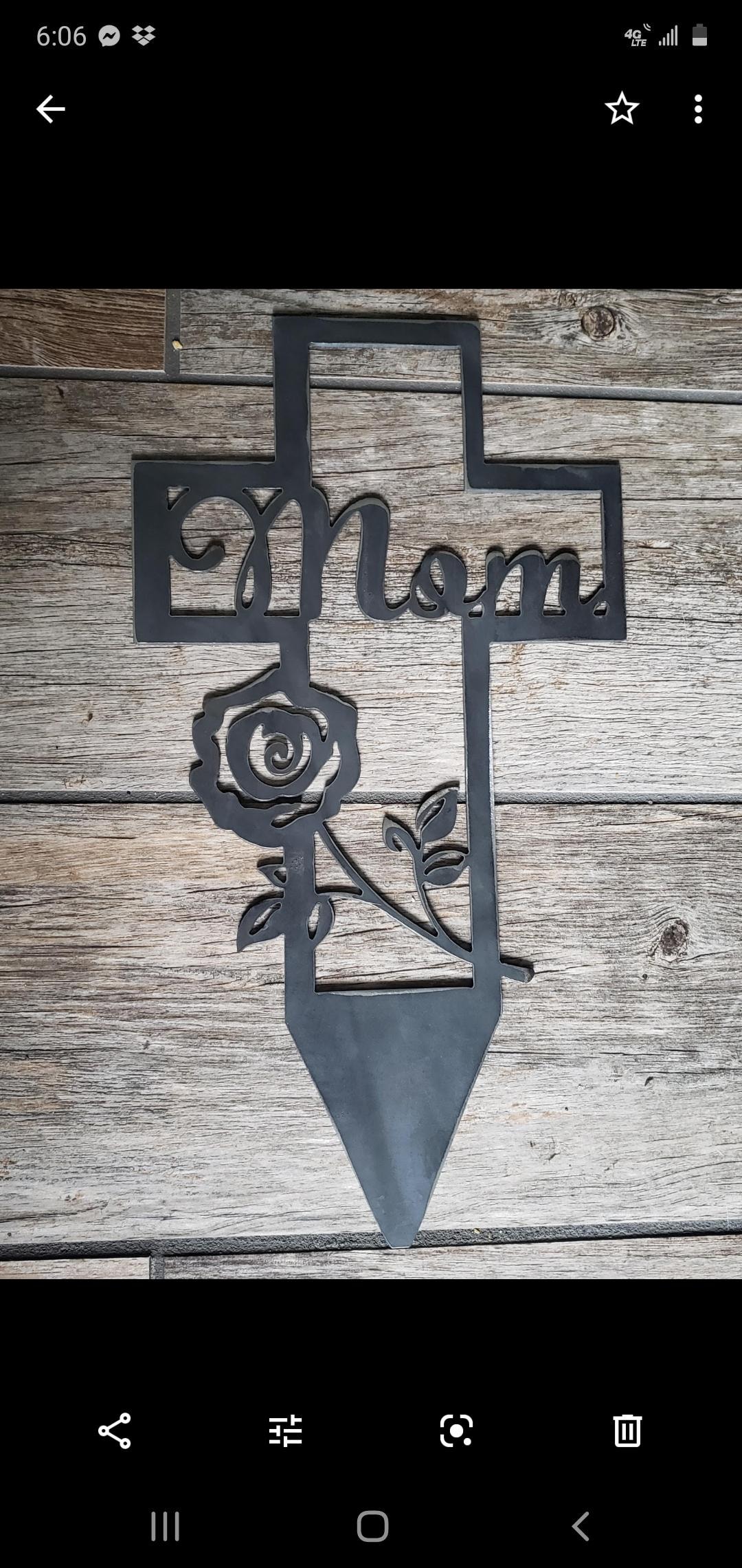 Mom Cross SVG, Rose CNC Plasma DXF Cut File , Laser Cut Memorial - Etsy