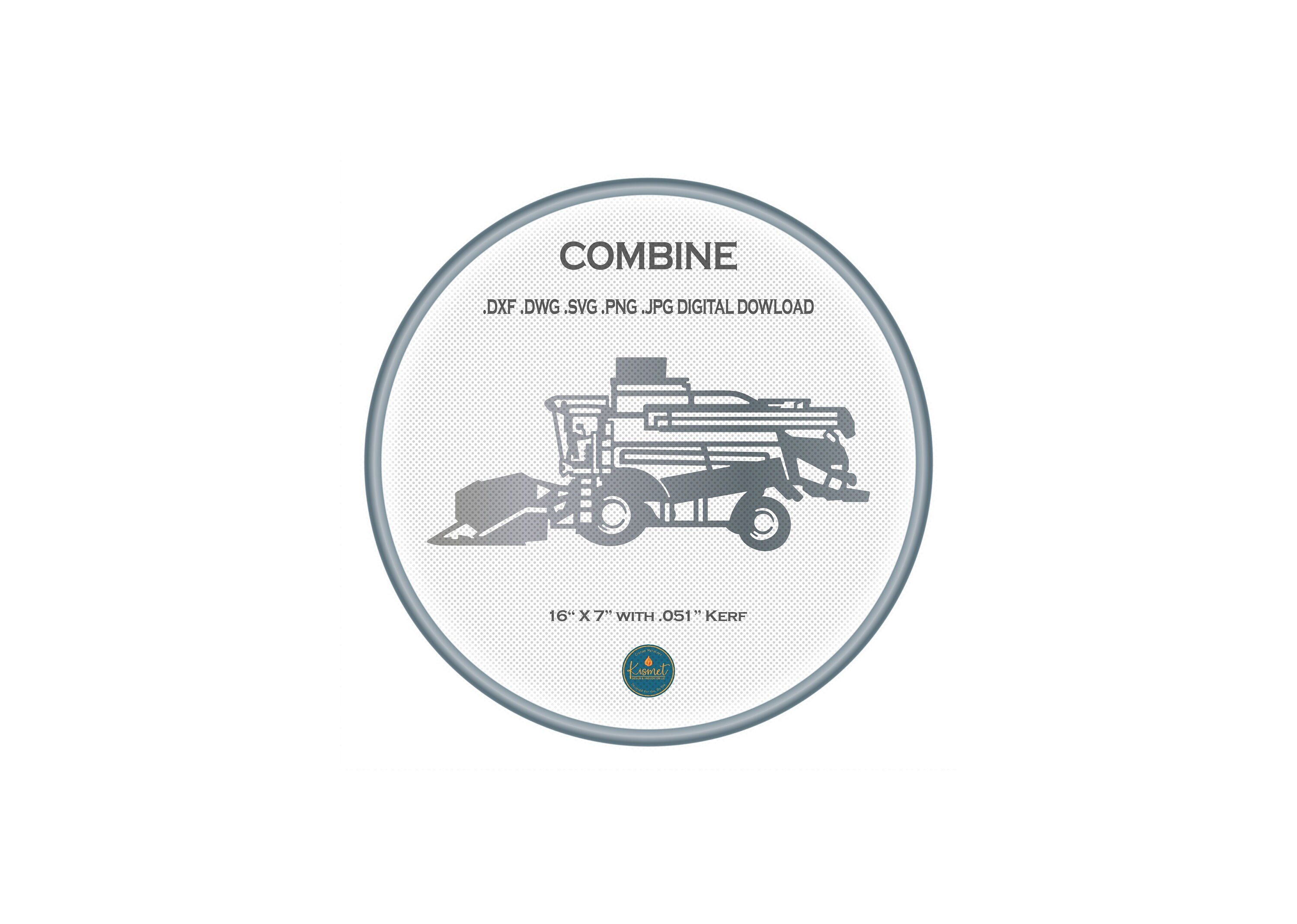 Combine Dxf for Cnc Plasma Cutting, Farm Tractor Cut File for Laser ...