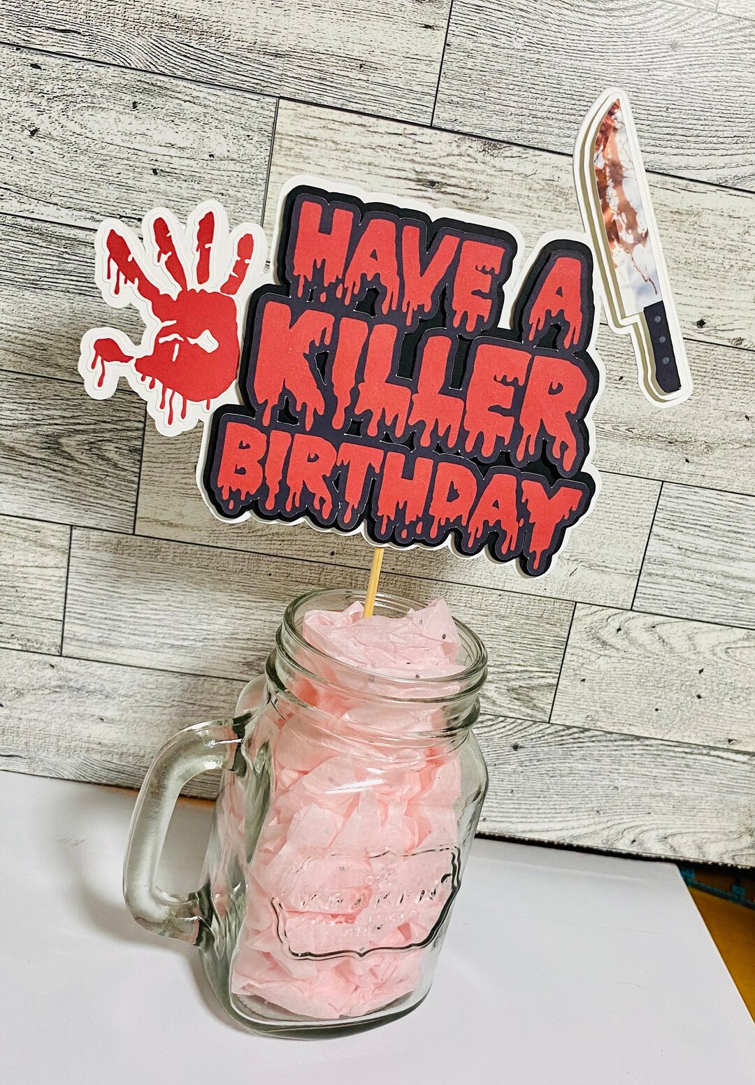 Have A Killer Birthday Cake Topper Adult Horror Gore - Etsy