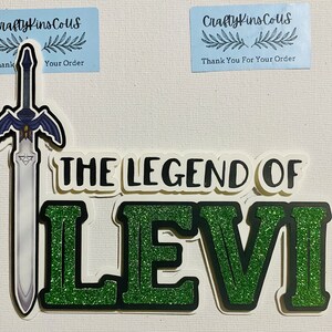The Legend of name Cake Topper Legend of Zelda Inspired Custom Birthday ...