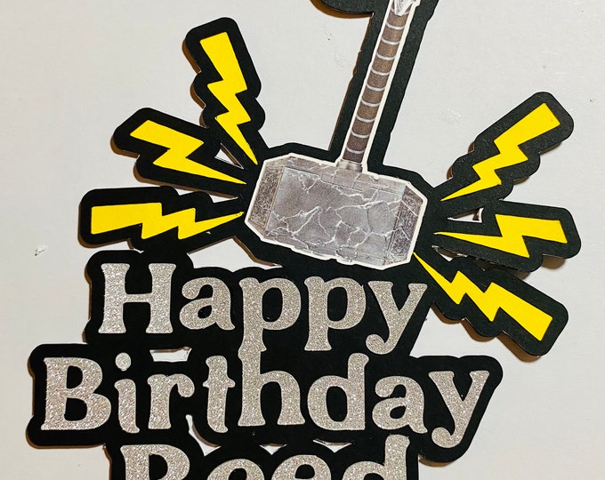 Thor Birthday Topper Thor Cake Topper Thor Birthday Cake God of Thunder ...