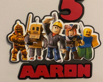Boy Roblox Cake Topper - Etsy