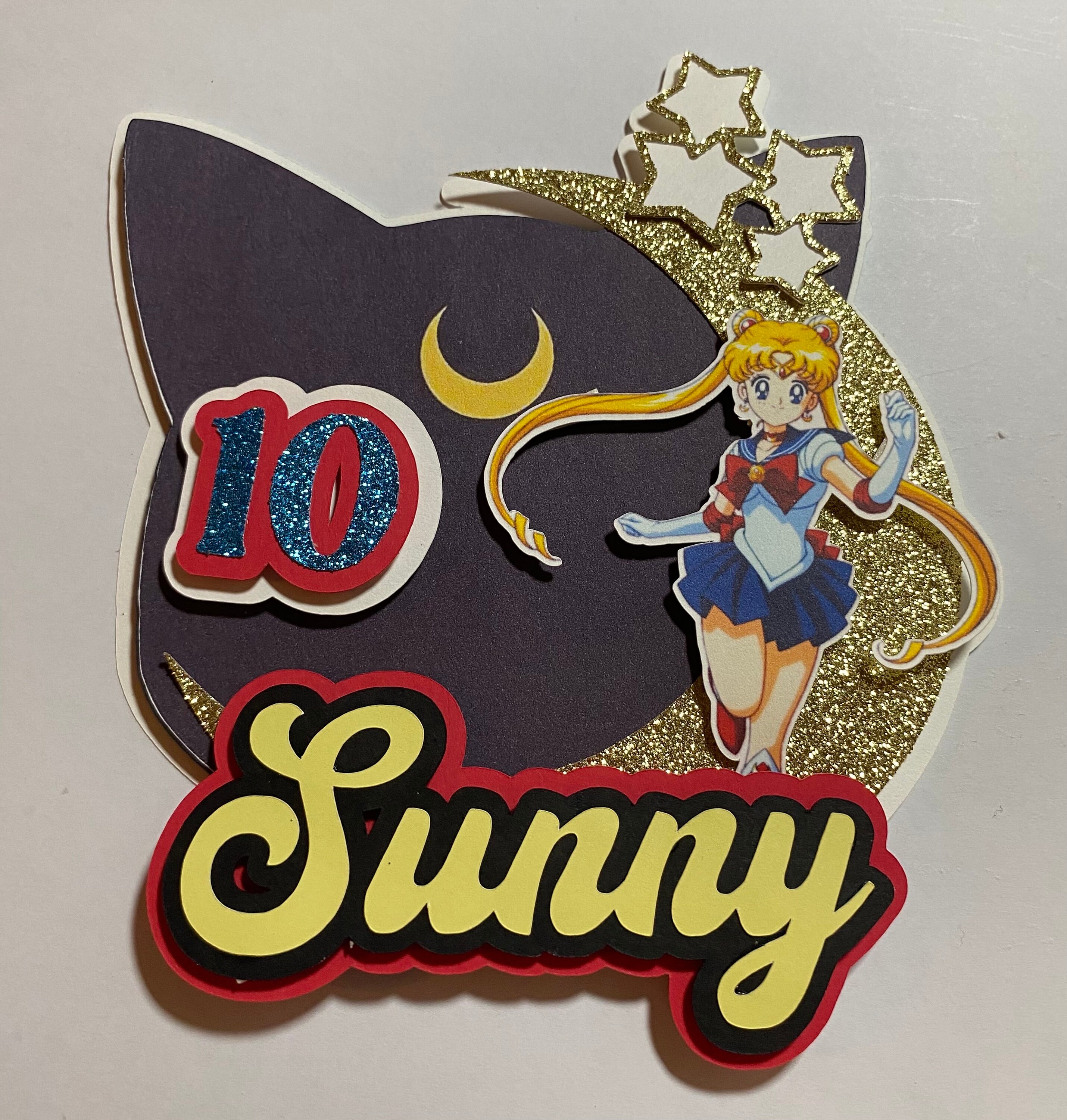 Sailor Moon Luna Anime Cake Topper 3D - Etsy