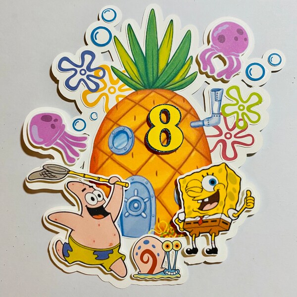 Spongebob Cake Topper - Etsy