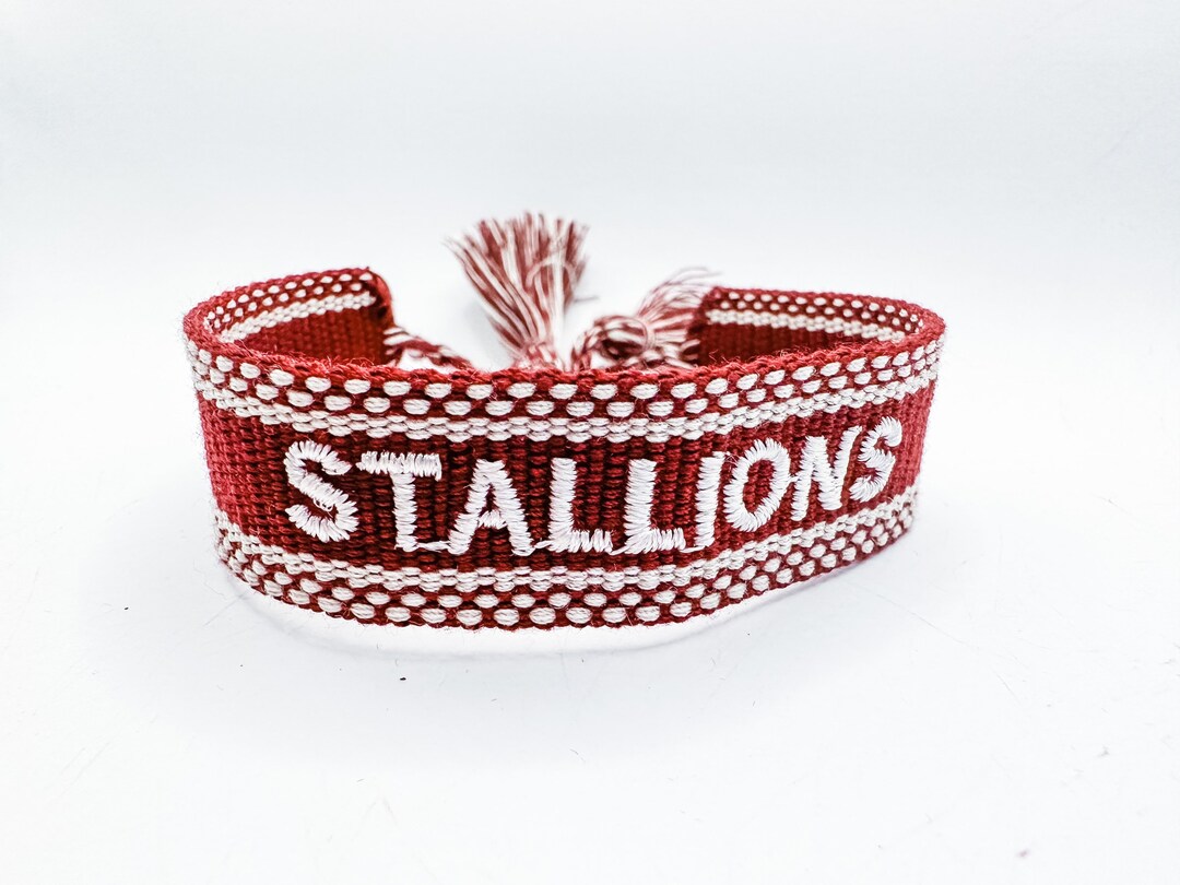 STALLIONS Maroon and White Bracelet - Etsy