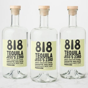 Personalized Tequila Bottle Labels 818 All Sizes Blanco - Etsy