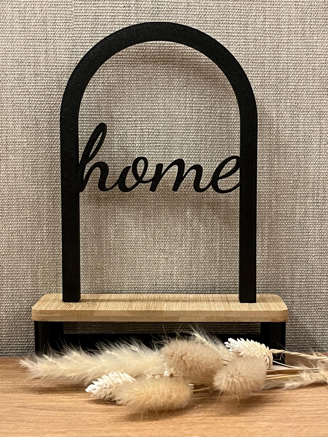 Decorative Display Stand "home" - Modern Home Decor Made of Bamboo ...