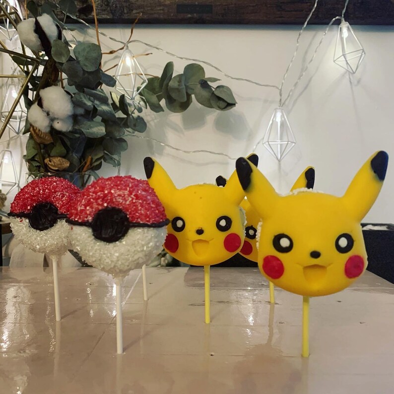 Pikachu & Poke Ball Cartoon Character Mini Donuts( 6 Pieces ) - Etsy
