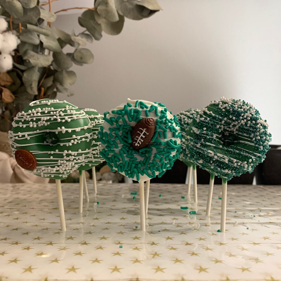 Football Theme Cake Pops /mini Donut Pops ( 12 Pieces ) - Etsy