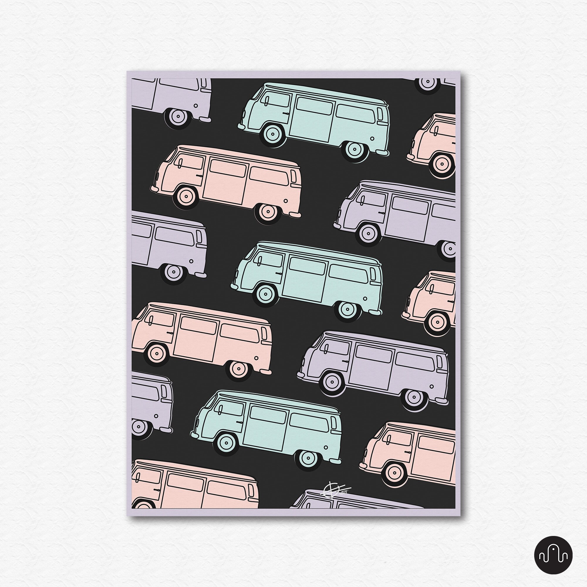 Kombi Vector Collection Digital Wall Art - Etsy