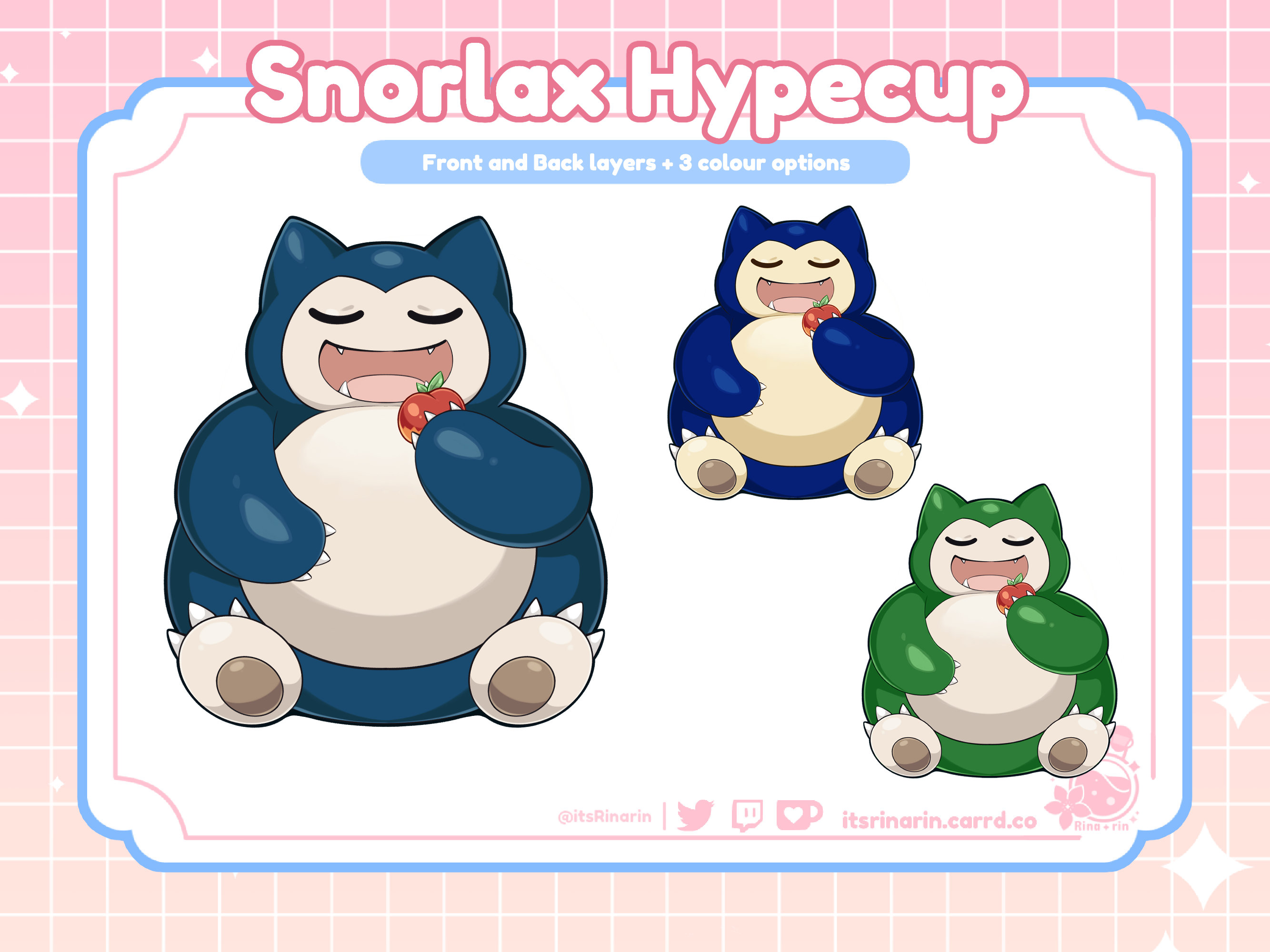 Pokemon Snorlax Twitch / Youtube Bit Donation Cup Hype Cup Stream Decor ...