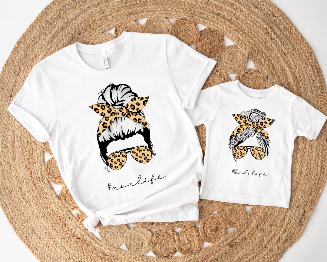 Momlife Leoprint Mom Shirt, Mini and Me Shirt, Birthday Party Gift ...