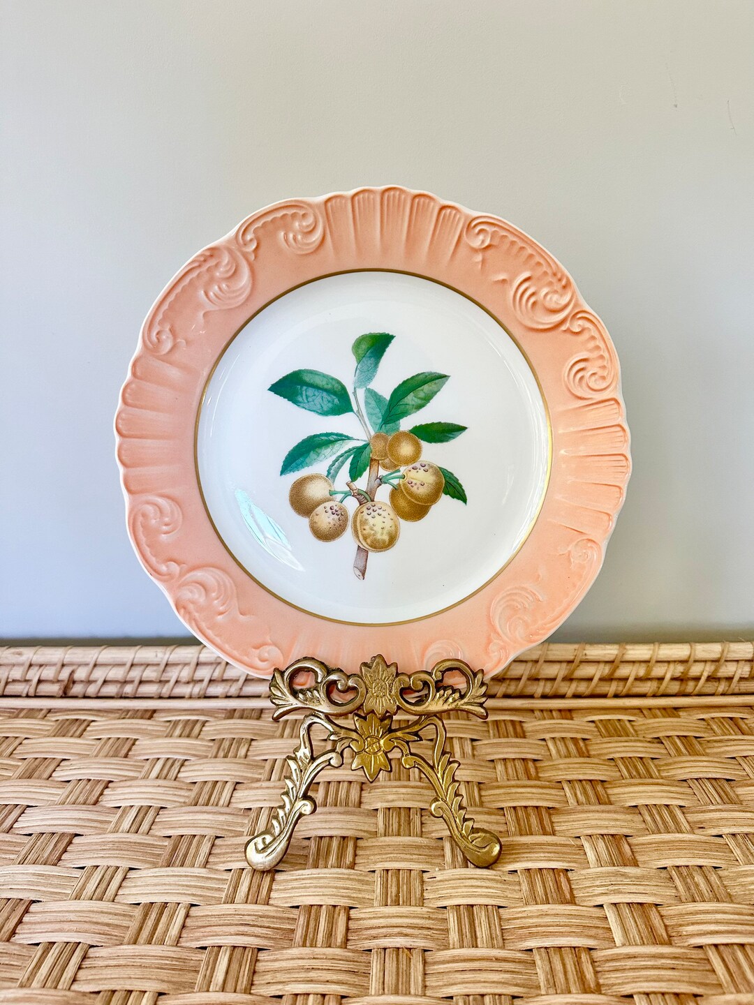 Mottahedeh Summer Fruit Fig Dinner Plate - Etsy