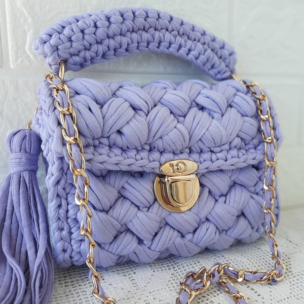 Hand Knit Bag - Etsy