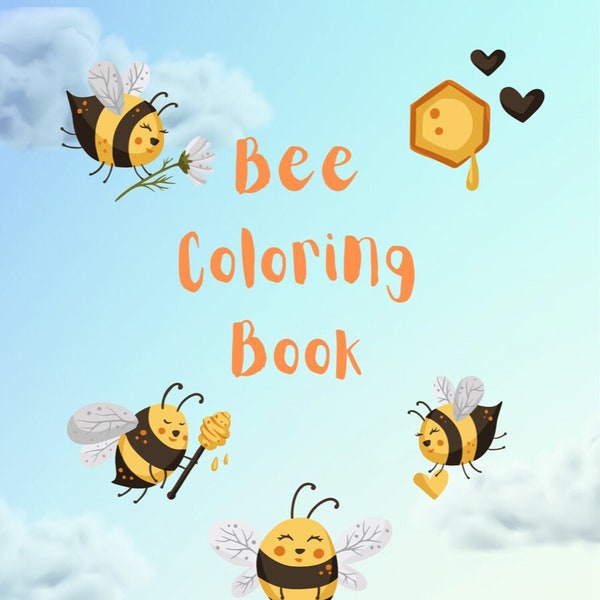 Dibujos para colorear de abejas - Etsy México