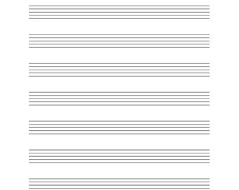 Blank Sheet Music Printable Bundle Staff Paper Piano Sheet Music Guitar ...