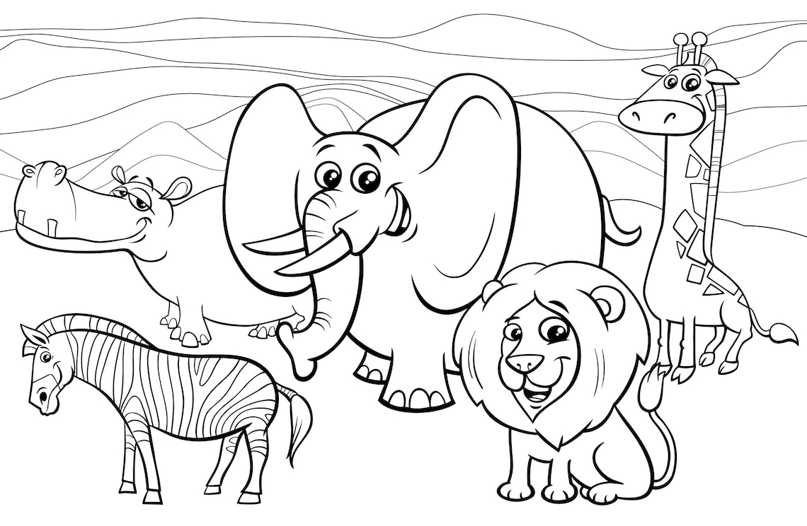 10 Printable Coloring Pages for Kids - Etsy