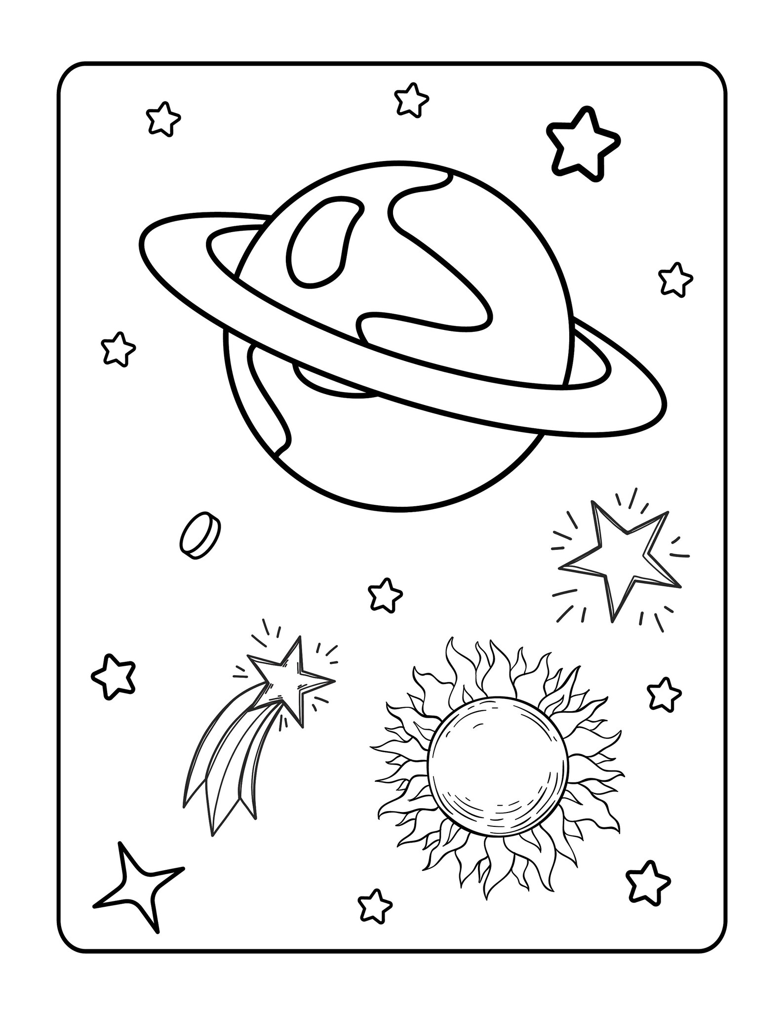 Space Coloring for Kids - - Etsy UK
